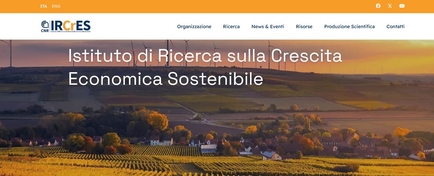Sito web CNR-IRCrES - IRCRES