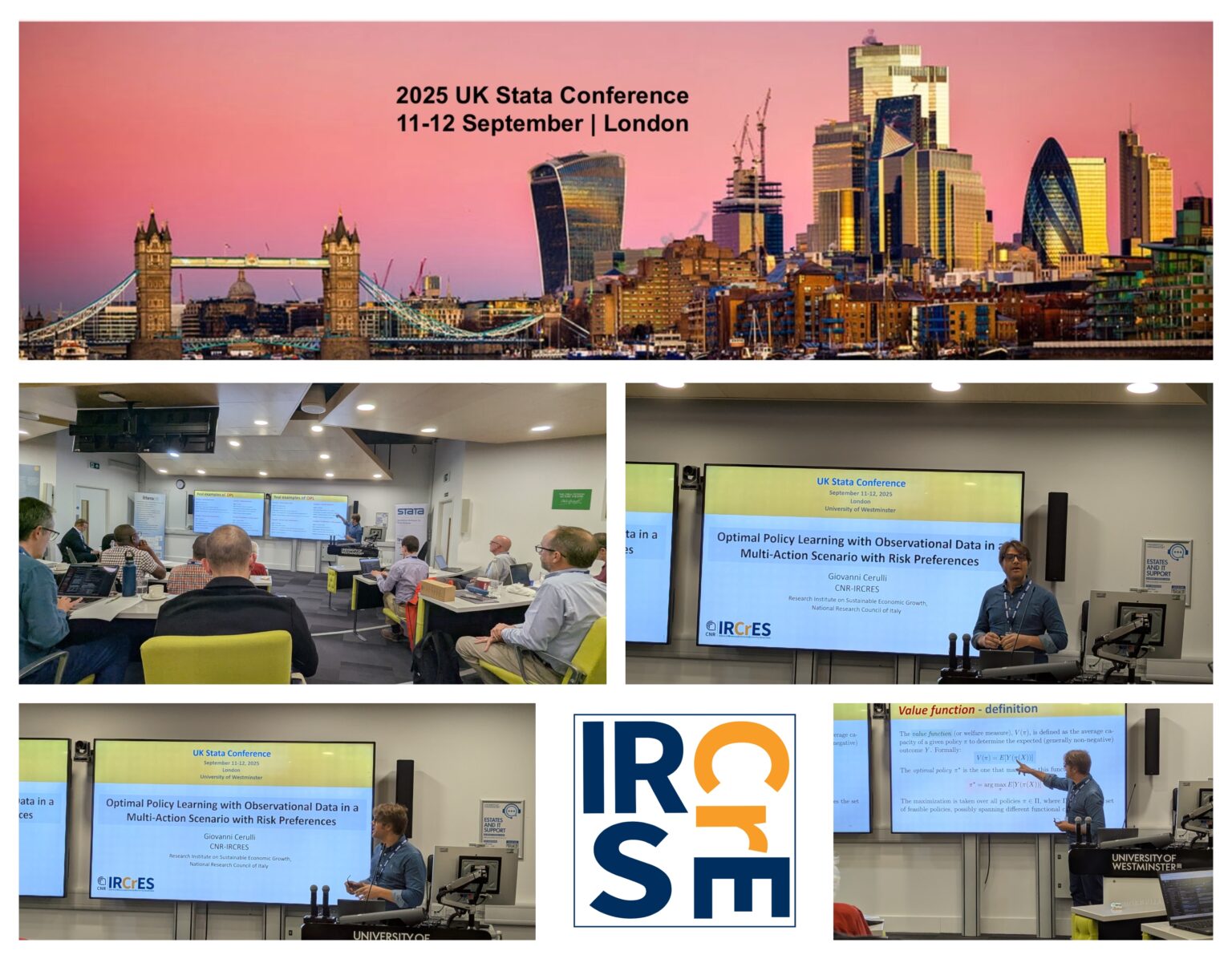Giovanni Cerulli at the 2025 UK Stata Conference in London - IRCRES