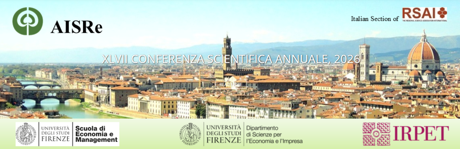 AISRe 2026 - Call for Papers "Spatial dimensions of utility network ...